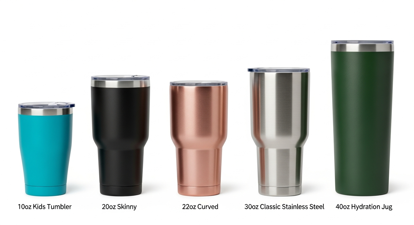 Custom Tumbler Size Guide: From 12oz to 40oz — Which Size Is Right for ...